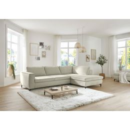 Ecksofa DIE PLANBAR, B:289cm T:197cm, beige, 100% Polyester, Wohnzimmer, Sofas, "MP-IN24153, L-Form, Breite 289 cm", wahlweise mit Schlaffunktion und
