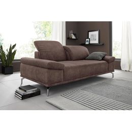 3-Sitzer OTTO HOME, B:212cm H:97cm T:111cm, braun, Luxus-Microfaser Vintageoptik (100% Polyester);Flachgewebe Mura: (100% Polyester);Luxus-Mikrofaser