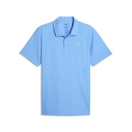 Puma Herren Poloshirt "MATTR Deco Jacquard Golfpolo Herren"team light blau, Gr. S, Obermaterial: 87% Polyester, 13% Elasthan, Shirts