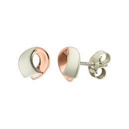 Firetti Damen Paar Ohrstecker "Schmuck Geschenk Silber 925 Ohrschmuck Ohrringe bicolor", Silber 925 (Sterlingsilber), rosa, Silber 925
