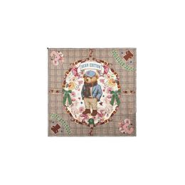 Codello Damen Modetuch "Codello Tuch", braun, Obermaterial: 100% Seide silk., Modet&uuml;cher, mit Teddy-Motiv
