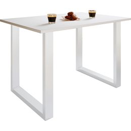 Esstisch Vcm, B:110cm T:50cm, wei&szlig;, Tische, "Premium Holz Esstisch K&uuml;chentisch Xona U 110x50"