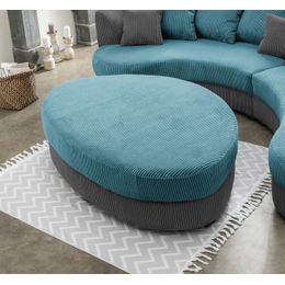 Polsterhocker Home Affaire, B:150cm H:38cm T:96cm, grau, 93% Polyester, 7% Polyamid, Hocker, "Lazio modern und bequem, tolle Detailverarbeitung"