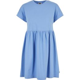 Urban Classics Damen A-Linien-Kleid "Urban Classics Damen Ladies Organic Empire Valance Tee Dress", blau, Gr. XS, unifarben, 100% Baumwolle, Kleider