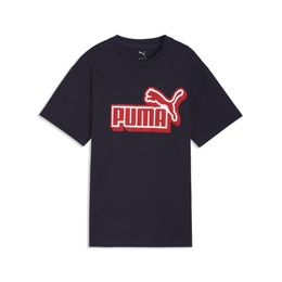 Puma Kinder T-Shirt "Essentials Logo Lab Relaxed Graphic T-Shirt Jungen", schwarz, Gr. 140, clean, Obermaterial: 100% Baumwolle. Rippe: 80%