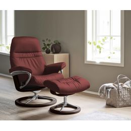 Relaxsessel stressless, B:83cm H:105cm T:74cm, rot, Leder BATICK: BATICK ist ein leicht korrigiertes, durchgef&auml;rbtes und genarbtes M&ouml;belleder, bei