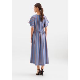 Seidensticker Damen Sommerkleid, blau, Gr. 40, gestreift, 85% Viskose, 15% Polyamid, Kleider, 1/2 Rundhals Gestreift
