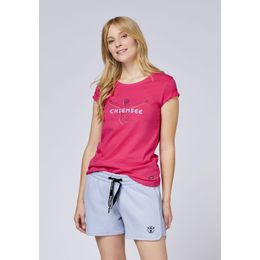 Chiemsee Damen Print-Shirt, pink, Gr. XS, 100% Baumwolle, Shirts