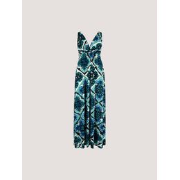 Apricot Damen Maxikleid "Maxikleid", blau, Gr. 36, gemustert, Obermaterial: 95% Polyester PES. 5% Elasthan EL., Kleider, mit Kacheldruck