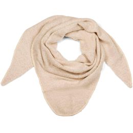 styleBREAKER Damen Dreieckstuch "Strick Dreiecktuch meliert", beige, Modisch, Obermaterial: 80% Viskose CV. 20% Wolle WO., Modet&uuml;cher