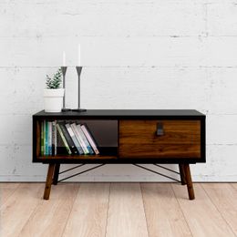 Couchtisch Home Affaire, B:101,8cm H:50cm T:48,2cm, schwarz, Wohnzimmer, Tische, "Ry Beistelltisch, Sofatisch, Kaffeetisch, Wohnzimmertisch", mit 1