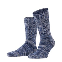 Falke Damen Socken "Brooklyn", Gr. 39, blau, Obermaterial: 97% Baumwolle CO. 2% Polyamid PA. 1% Elasthan EL., Socken