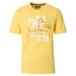 Casamoda Herren T-Shirt "Casamoda T-Shirt Print", gelb, Gr. XL, 100% Baumwolle, Shirts