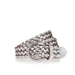 Tamaris Damen Flechtg&uuml;rtel ""Dana Silver"", silber, Gr. 120, unifarben, Leder, G&uuml;rtel, mit moderner Flechtoptik, aus Leder, in jeder L&auml;nge schlie&szlig;bar