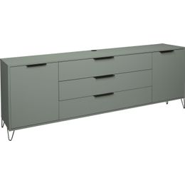 M&auml;usbacher Sideboard M&Auml;USBACHER, B:216cm H:70cm T:45cm, gr&uuml;n, Wohnzimmer, Sideboards, "Bonnie", Sideboard mit Drahtgestell