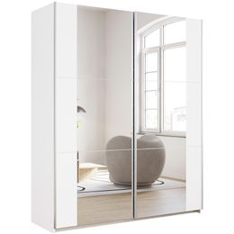 Schwebet&uuml;renschrank Rauch, B:175cm H:210cm T:59cm, wei&szlig;, Holzwerkstoff, Schr&auml;nke, "Kleiderschrank Dreht&uuml;renschrank Schrank Garderobe KRONACH",