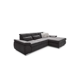 Ecksofa DIE PLANBAR, B:289cm H:85cm T:195cm, grau, 100% Polyester, Wohnzimmer, Sofas, "MP-IN16037 L-Form, Breite 289 cm, mit Kaltschaum-Polsterung",