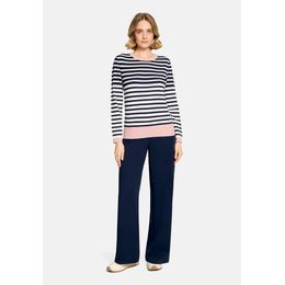 Betty Barclay Damen Strickpullover "Damen mit Rundhalsausschnitt", blau, Gr. 46, Strick, Obermaterial: 55% Viskose, 30% Polyester, 15% Polyamid,
