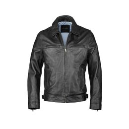 Bugatti Herren Lederjacke "BUCASIMIRO", schwarz, Gr. 58, uni, Obermaterial: 100% Lammleder LEL. Futter: 50% Baumwolle CO. 50% Polyester PES. 50%