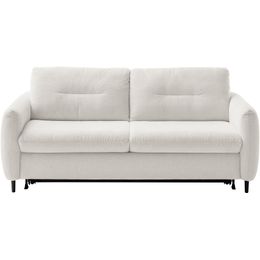 2-Sitzer Home Affaire, B:176cm H:84cm T:102cm, wei&szlig;, 100% Polyester, Sofas, "Clevina, Dauer-Schlafsofa mit Kaltschaummatratze, Breite 176 cm", Sofa &