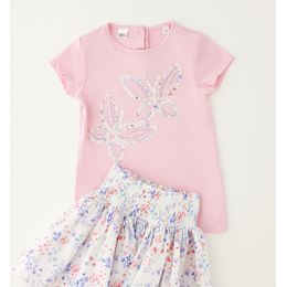 IDO M&auml;dchen Shorts "BABY GIRL SUMMER SET", rosa, Gr. 80, 100% Baumwolle, Hosen