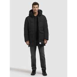 Khujo Herren Steppmantel "WELM MATT", schwarz, Gr. L, unifarben, 100% Polyester, M&auml;ntel