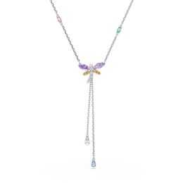Swarovski Damen Y-Kette "Schmuck Geschenk 2026 CAPSULE Halskette", Metall Perlen, bunt, Metall, Perlen, Halsketten, mit Swarovski Kristall, Zirkonia