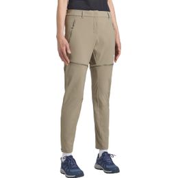 Jack Wolfskin Damen Zip-away-Hose "HIKEOUT ZIP AWAY PANTS W", grau, Gr. 38, Obermaterial: 86% Polyamid, 14% sonstige Fasern. Futter: 100% Polyester,