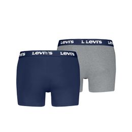 Levi's LEVI'S Herren Boxershorts "LEVIS MEN REPEAT LOGO BOXER BRIEF 2P", Gr. XLblau, grau melange, Obermaterial: 95% Baumwolle, 5% Elasthan, Unterhosen,