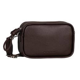 Tom Tailor Damen Umh&auml;ngetasche "Tatiana"dunkelbraun, Lederimitat, clean, gepflegt, unifarben, Taschen, Damen Handtasche, Kamerabag, fein gewebter