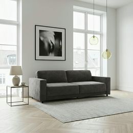 3-Sitzer DOREL HOME, B:225cm H:82cm T:84cm, grau, 100% Polyester, Sofas, "ALLIE Schlafsofa 225 cm", Bett-Funktion (108/190cm), trendiger Cord o.