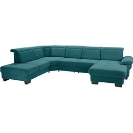 Wohnlandschaft OTTO HOME, B:360cm H:84cm T:253cm, blau, Struktur fein (100% Polyester);Luxus-Microfaser weich (90% Polyester, 10% Polyamid), Sofas,