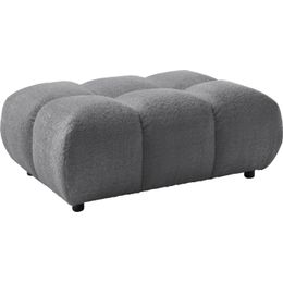 Polsterhocker Home Affaire, B:108cm H:41cm T:73cm, grau, 100% Polyester, Hocker, "Cozy Bubble, mit eleganter Steppung, weich gepolstert, 108x73 cm",