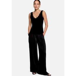 Zero Damen Tr&auml;gertop "Damen mit Spitzenkante", schwarz, Gr. 38, Spitze, Obermaterial: 95% Baumwolle (organic), 5% Elasthan, Tops, Spitze