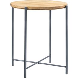 Nachttisch Hasena, B:48cm H:52cm T:48cm, braun, Metallgestell, Schlafzimmer, Tische, "Nali"
