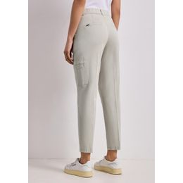 Street One Damen Chinohosecobble stone, Gr. 46, unifarben, Web, 97% Baumwolle, 3% Elasthan, Hosen, Middle Waist