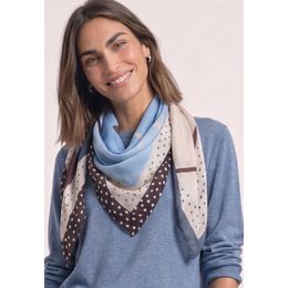 Street One Damen Halstuch, braun, bedruckt, Stoff, 100% Modal, Modet&uuml;cher, aus Modal