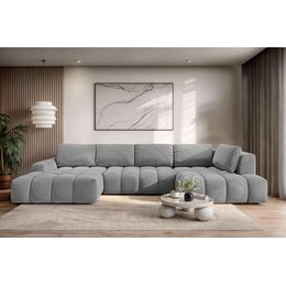 Wohnlandschaft OTTO HOME, B:363cm H:87cm T:167cm, grau, 100% Polyester, Sofas, "AZITA U-Form, Breite 363 cm - OTTO. Verl&auml;ssliche Qualit&auml;t.",