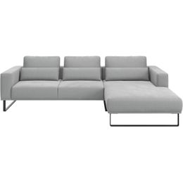 Ecksofa Musterring, B:292cm H:88cm T:185cm, grau, 94% Polyester, 6% Nylon, Wohnzimmer, Sofas, "JUSTB PM100, stilvoller Lounge-Komfort von