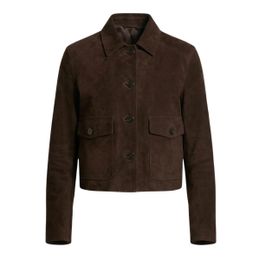 RICANO Damen Bolerojacke "&Uuml;bergangsjacke Bruna", braun, Gr. S, Obermaterial: 100% Ziegenveloursleder GOVL. Futter: 100% Polyester PES., Jacken,