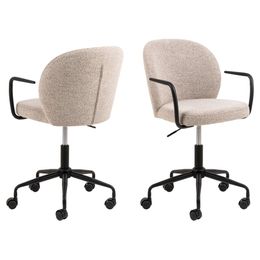 Schreibtischstuhl ACTONA GROUP, B:59cm H:93,5cm T:50cm, beige, Stoff, St&uuml;hle, "Patricia", Schreibtischstuhl, beige 60, 5 Stern Gestell, mit