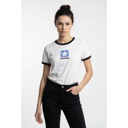 Converse Damen T-Shirt "RETRO BOX STAR TEE"wei&szlig;, Gr. L, Obermaterial: 100% Baumwolle, Shirts, mit sportlichem Schnitt, Kurzarmdesign, aus Baumwolle,