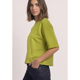 Street One Damen Sweatshirt, gr&uuml;n, Gr. 36, unifarben, Sweatware, 65% Baumwolle, 35% Polyester, Sweatshirts, mit Rundhalsausschnitt