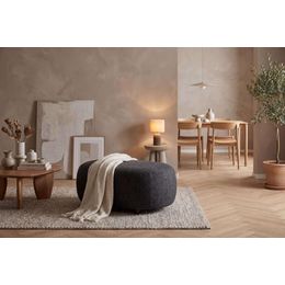 Polsterhocker Home Affaire, B:90cm H:42cm T:64cm, grau, 100% PES, Hocker, "OSTRUP, Naturt&ouml;ne, Boucle oder Chenille", 90x64 cm, organische Form mit