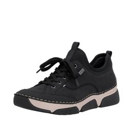 Rieker Damen Slip-On Sneaker, Gr. 39, schwarz, Lederimitat, Schuhe, Slipper, Schlupfschuh, Freizeitsneaker mit Rieker TEX-Membrane