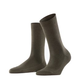 Falke Damen Socken "Family", Gr. 39, gr&uuml;n, Obermaterial: 92% Baumwolle CO. 7% Polyamid PA. 1% Elasthan EL., glatt, Socken