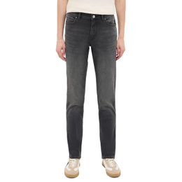 Mustang Damen Slim-fit-Jeans "Damen Style Crosby Relaxed Slim", grau, Gr. 31, unifarben, Denim/Jeans, 87% Baumwolle, 11% Polyester, 2% Elasthan, Jeans