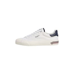 Pepe Jeans Herren Trainingsschuh "trainers TAYLOR BREAK M", Gr. 44, wei&szlig;, 90% Baumwolle, 10% Polyurethan, Schuhe