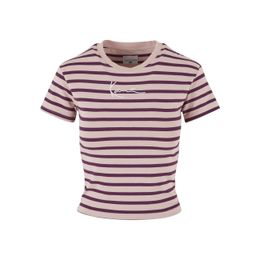 Karl Kani Damen T-Shirt "Karl Kani Damen KW221-067-1 KK Small Signature tight Stripe Tee", lila, Gr. XS, gestreift, 100% Baumwolle, Shirts