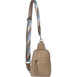styleBREAKER Damen Umh&auml;ngetasche "One Shoulder Rucksack Uni", braun, 100% Polyurethan PU. Futter: 80% Nylon NY. 20% Baumwolle CO., unifarben, Taschen